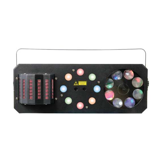 METEOR VI - Jeux de lumière 4-en-1 : Derby, Wash, Gobos Moonflower ...