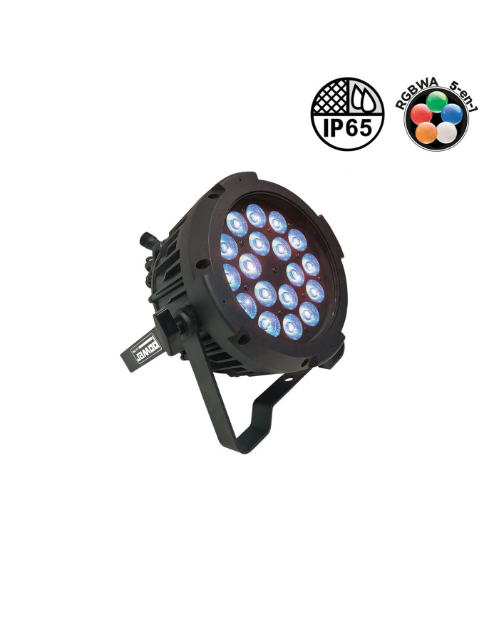 PAR SLIM 18x10W IP65 PENTA25 - Par Slim 18 Leds de 10W 5-en-1 (angle 25°)