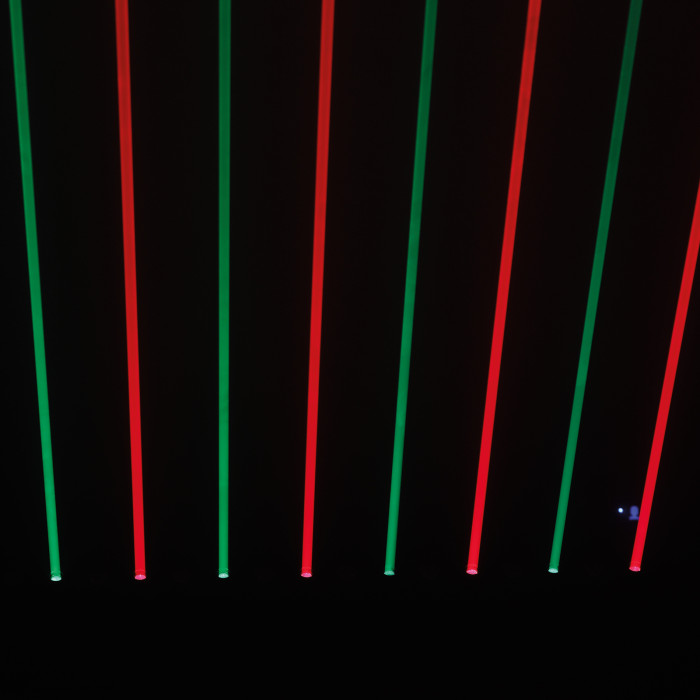 CRAZY BAR RG - Barre 8 Lasers Rouge Vert + 8 Leds