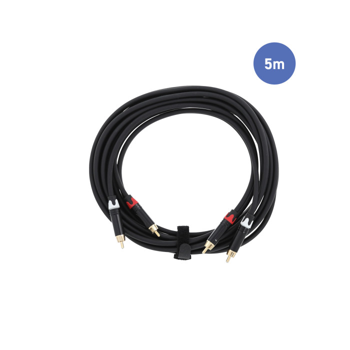 AUDIOCAB 4041 - Câble 5m - 2 RCA Mâle et 2 RCA Mâle