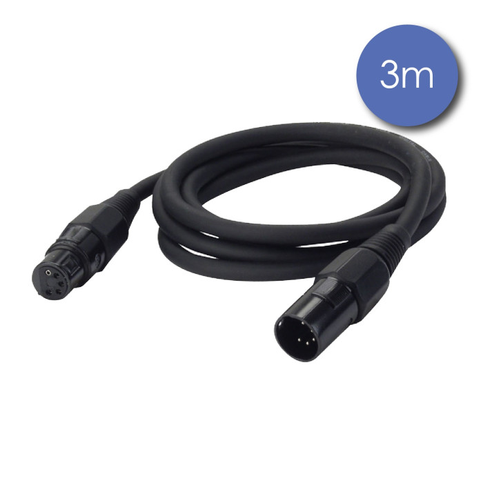 CAB 2172 - Câble 3m - XLR 5 PIN Mâle - XLR 5 PIN Femelle